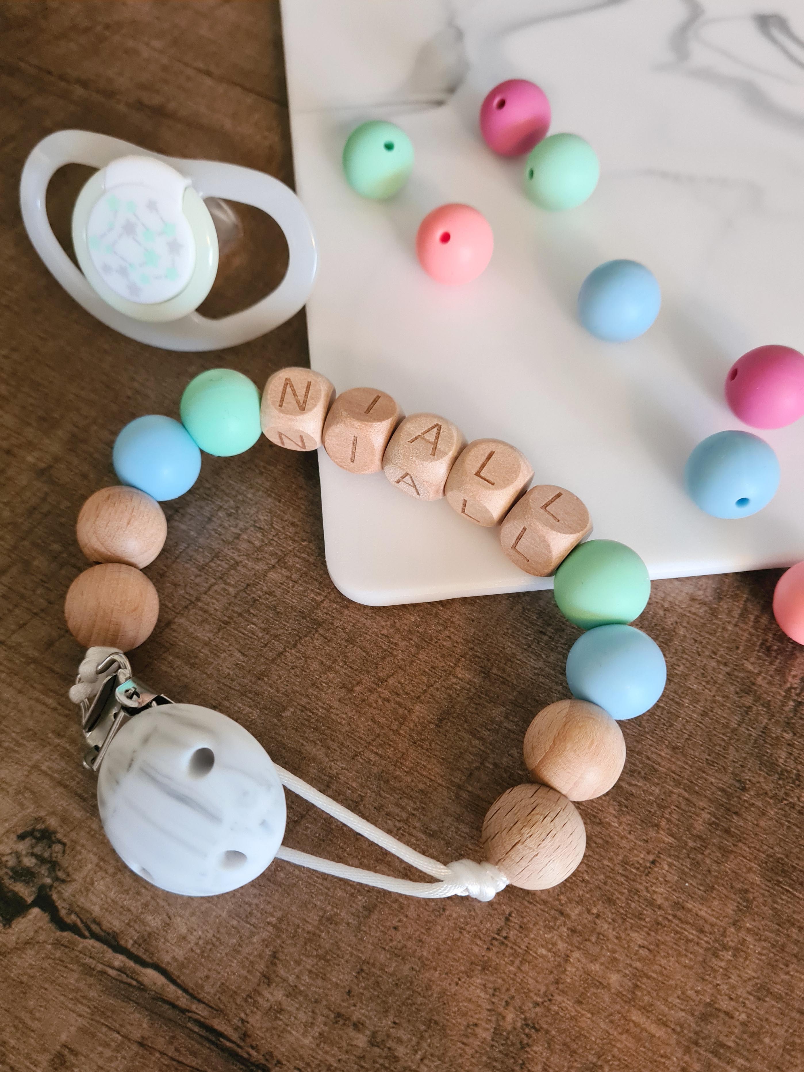 Personalised Soother Clips (Up to 6 Letters) – Love This